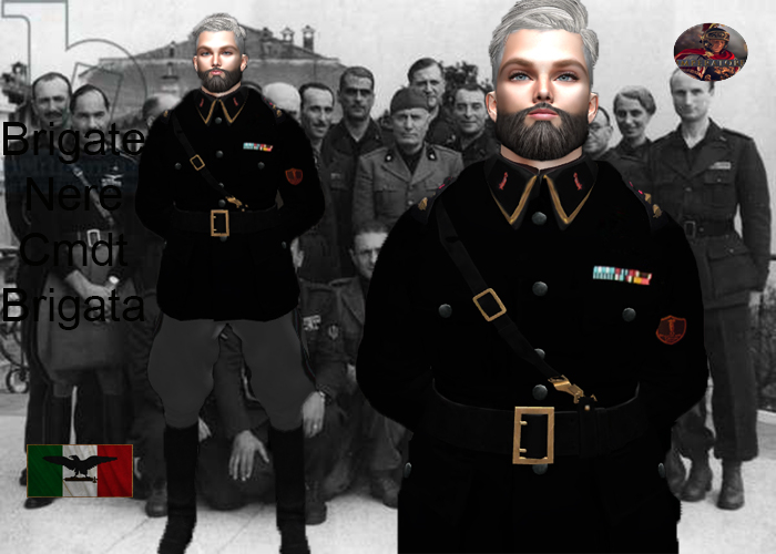Second Life Marketplace - WW2 BRIGATE NERE COMANDANTE DI BRIGATA UNIFORMI